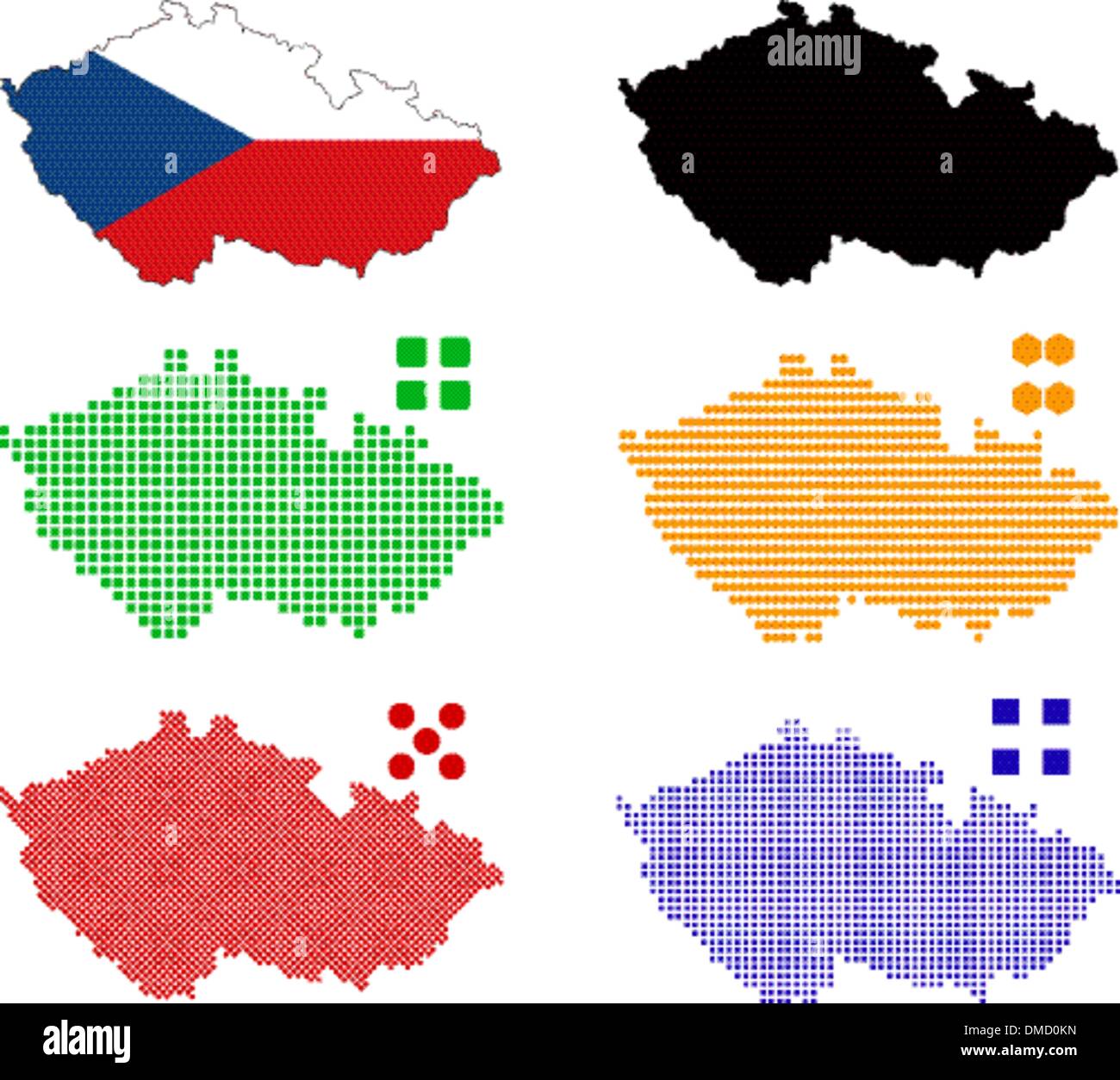 Czech republic map vector hi-res stock photography and images - Alamy