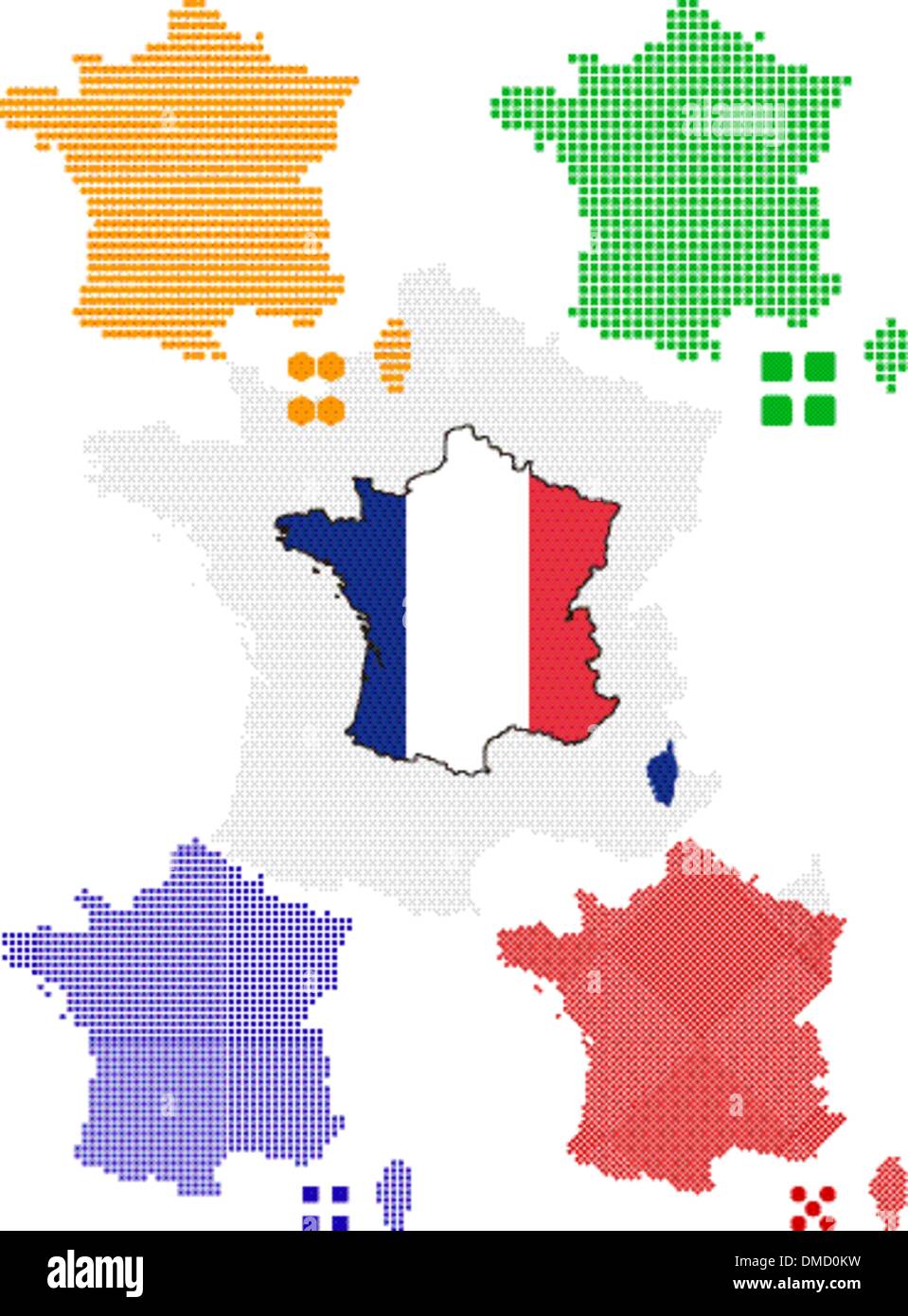 Outline map france Stock Vector Images - Alamy