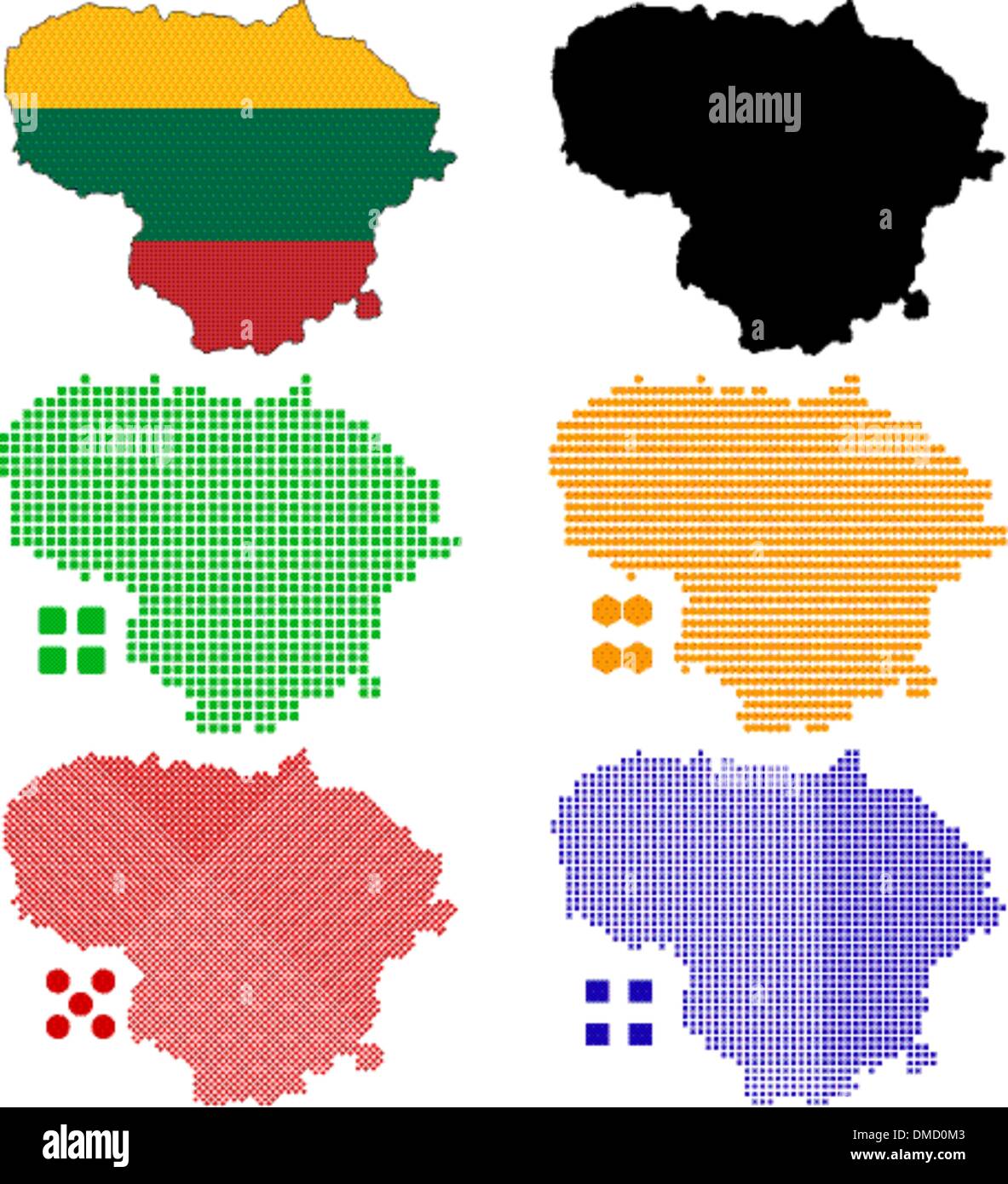 Lithuania map Stock Vector Images - Alamy