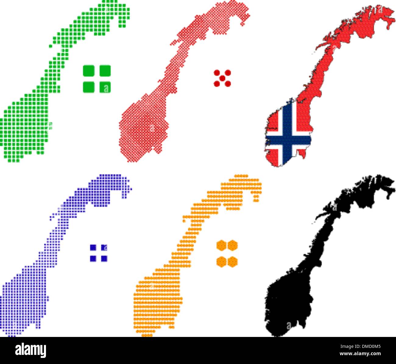 Outline map of norway hi-res stock photography and images - Alamy