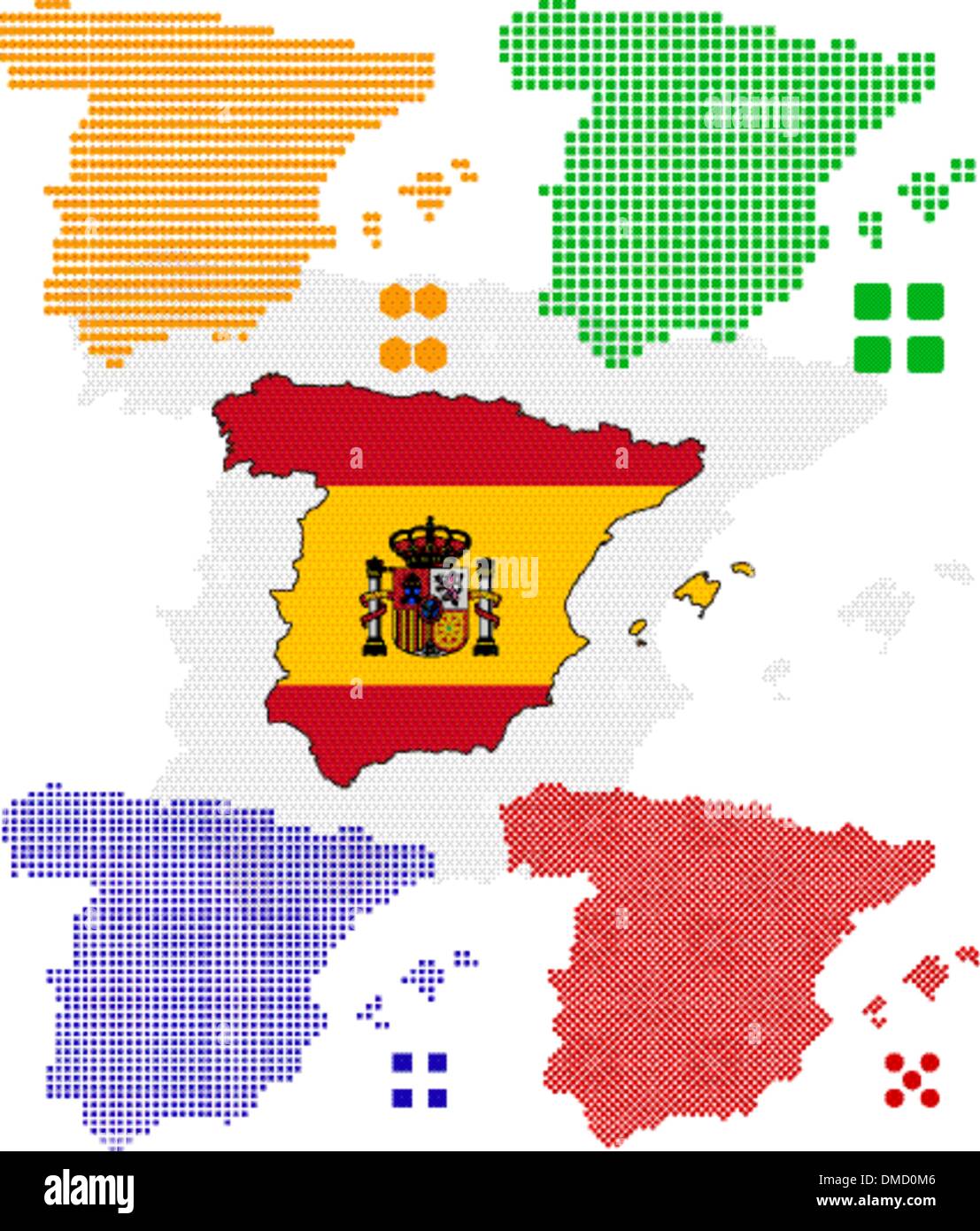 Spain outline map hi-res stock photography and images - Alamy