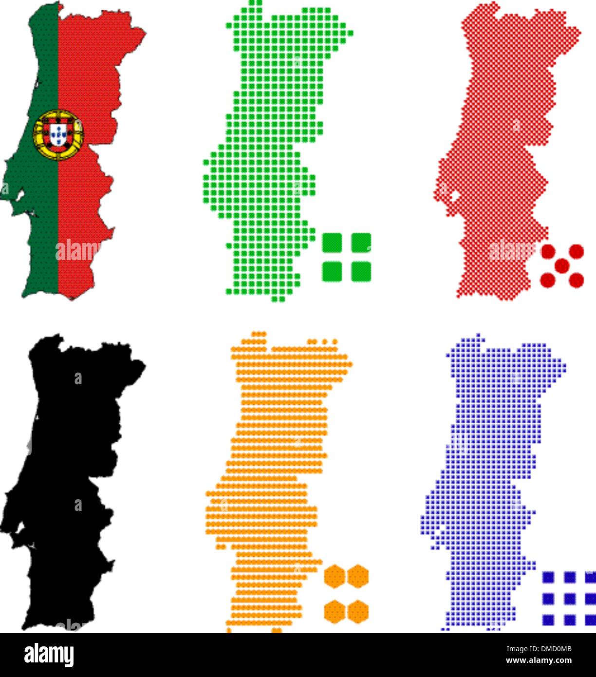 Outline map of portugal