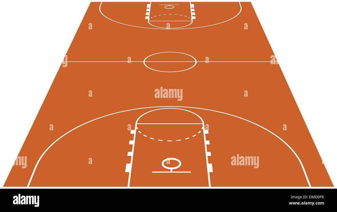 Vector Illustration of the Basketball Court Stock Vector Image & Art ...