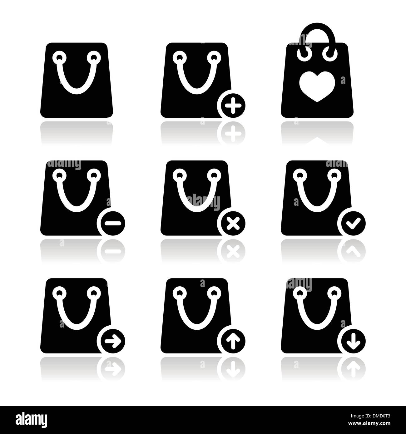 Supermarket icons vector set Black and White Stock Photos & Images - Alamy