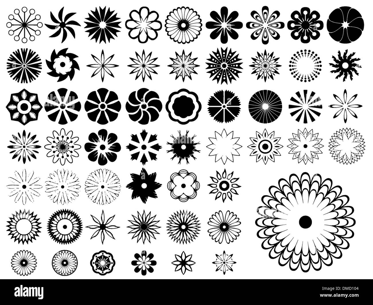 Flowers collage Stock Vector Images - Alamy