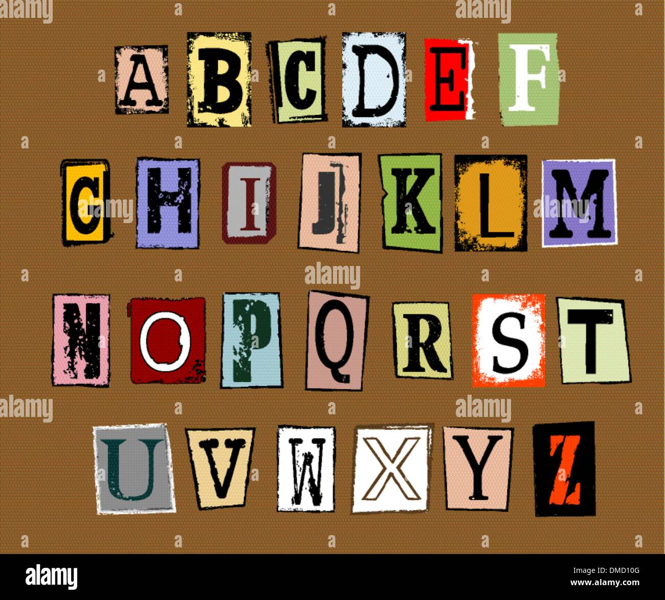 vector illustration of grunge alphabet Stock Vector Image & Art - Alamy