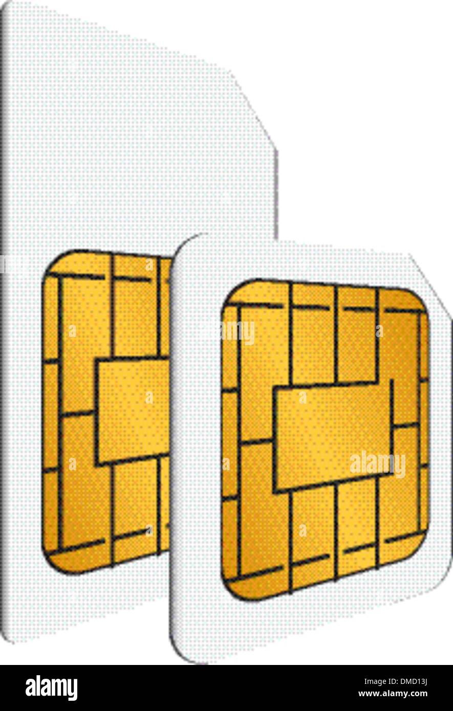 Sim cards mini Stock Vector Images - Alamy