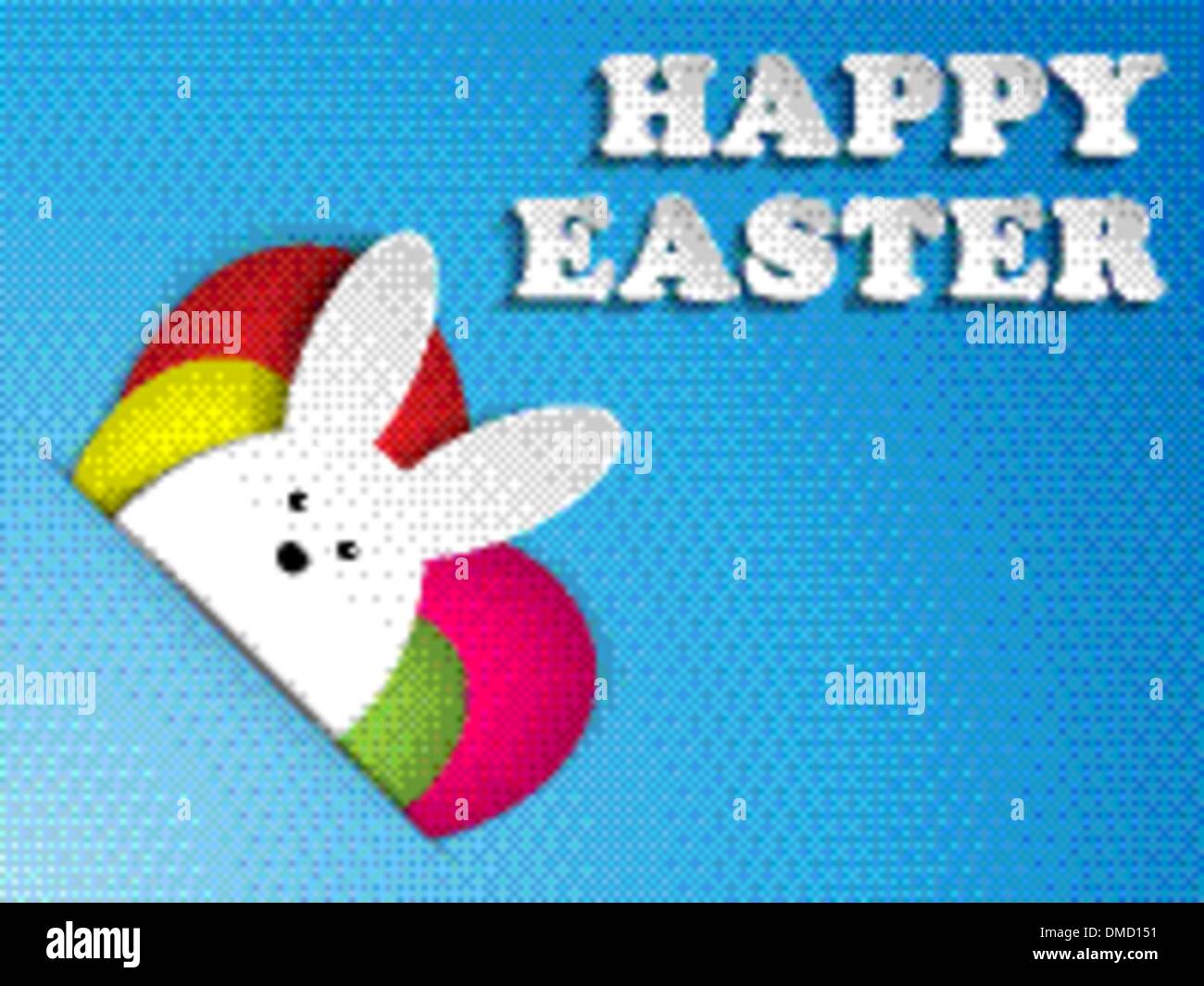 Rabbit on blue background Stock Vector Images - Alamy