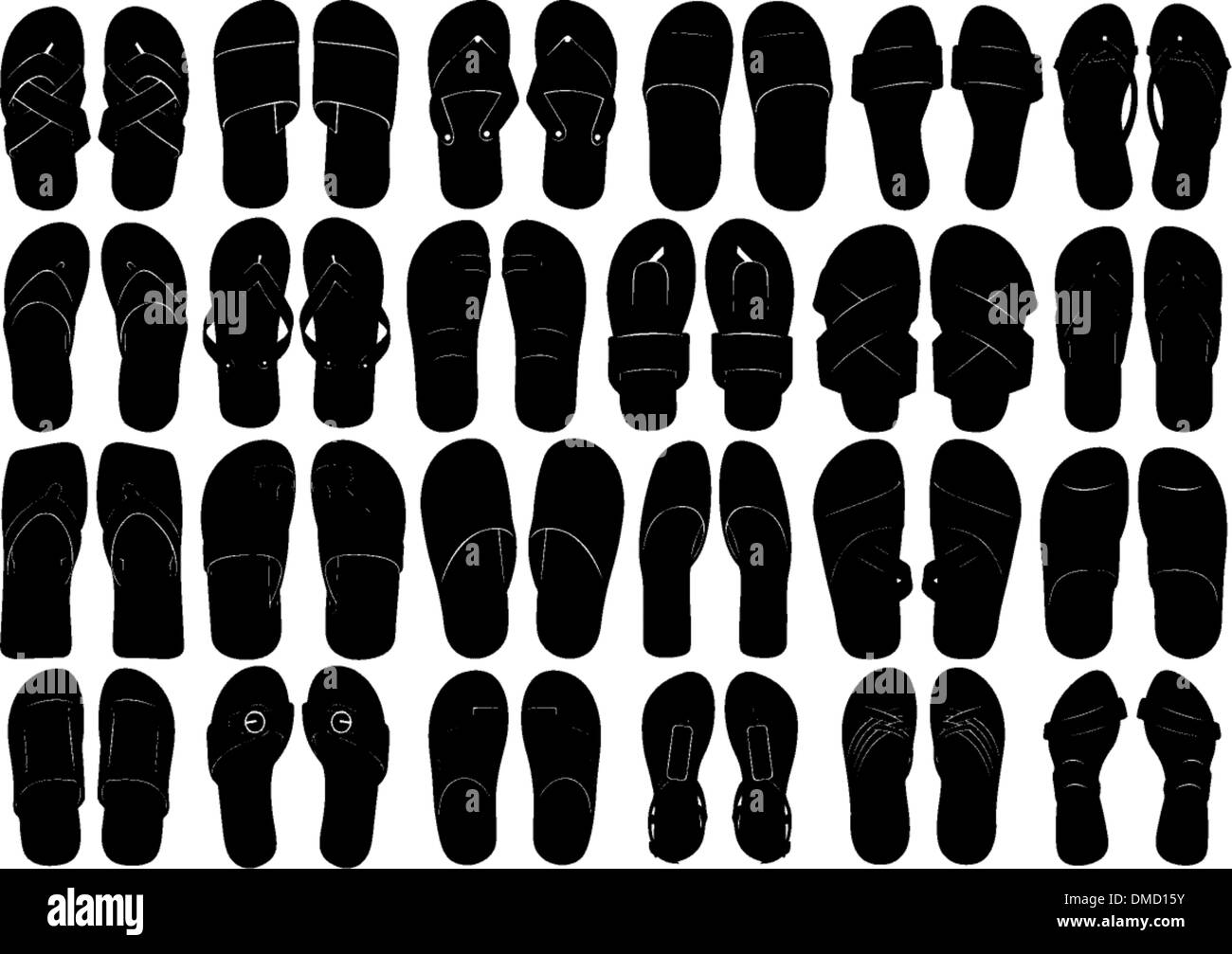 Flip Flop Set Stock Vector Image & Art - Alamy