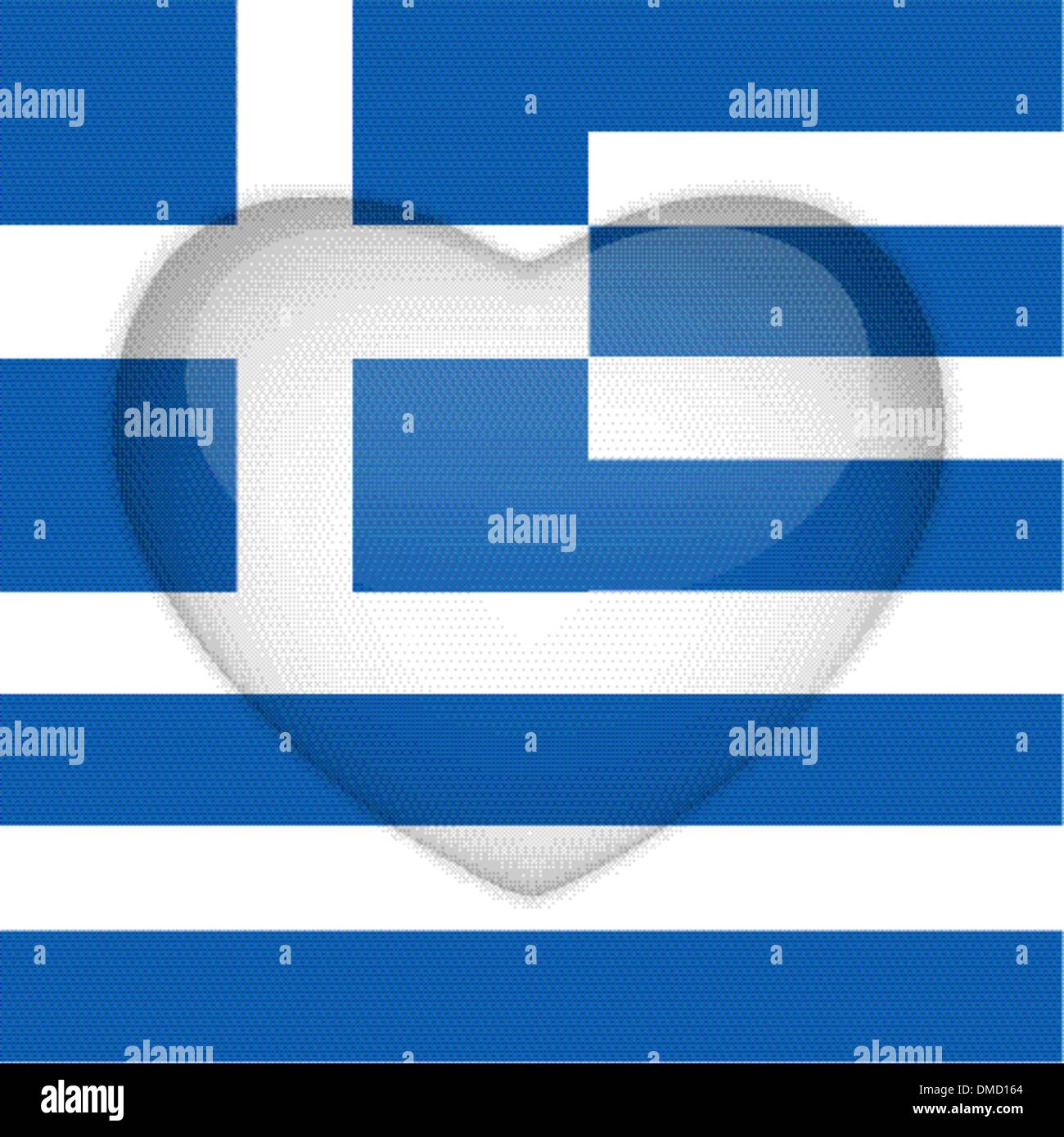 Greece Flag Heart Glossy Button Stock Vector Image & Art - Alamy