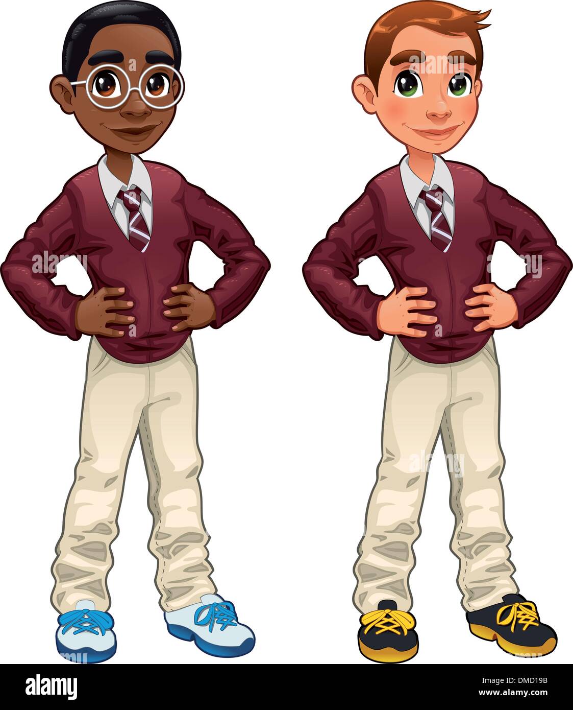 Young black students Stock Vector Images - Alamy