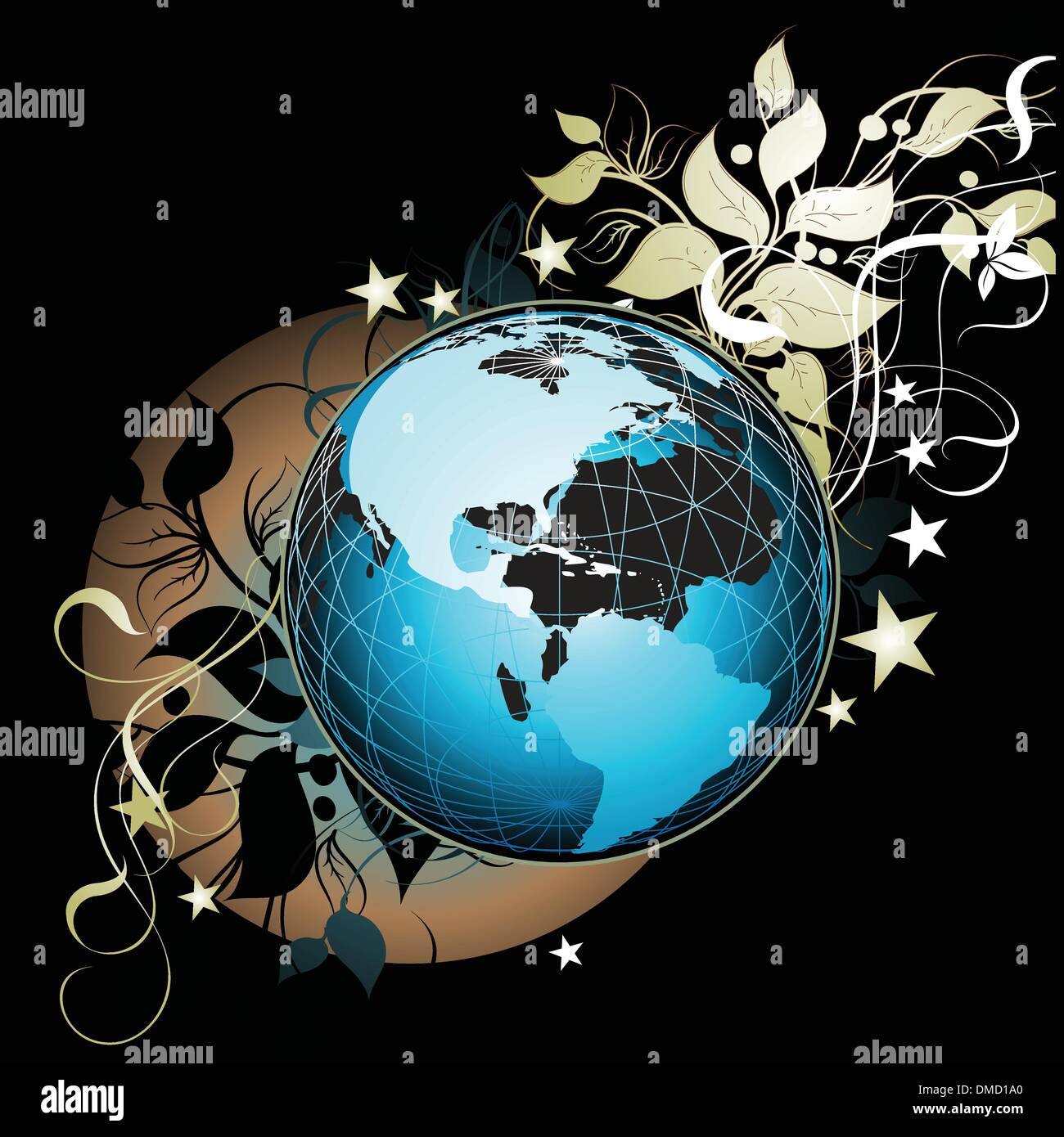 Floral Earth background Stock Vector Image & Art - Alamy