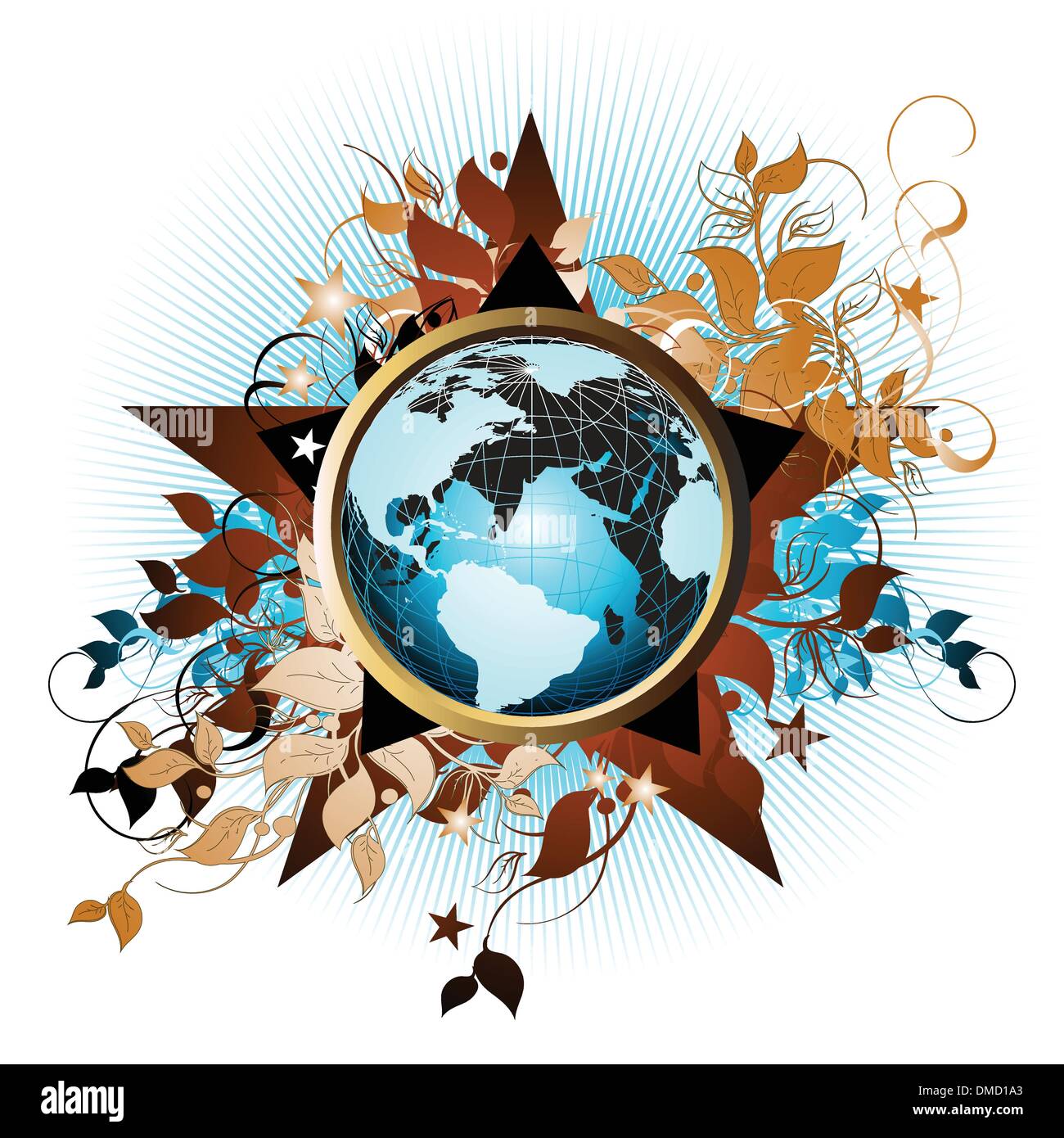 Floral Earth background Stock Vector Image & Art - Alamy