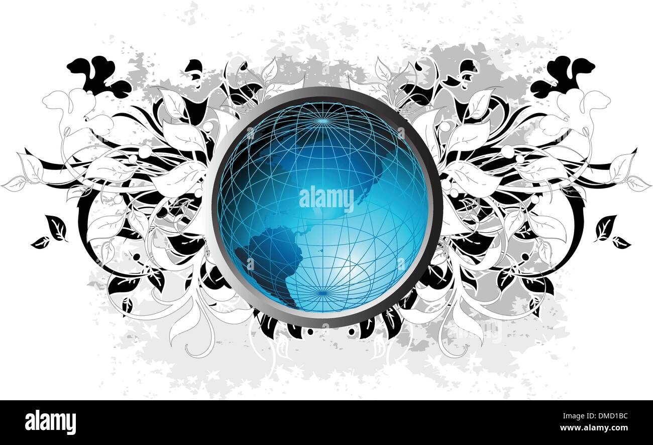 Floral Earth background Stock Vector Image & Art - Alamy