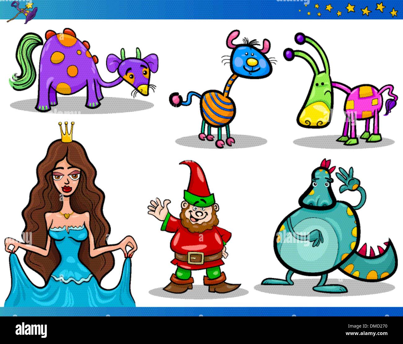 Cartoon Fantasy Characters Set Stock Vector Image & Art - Alamy