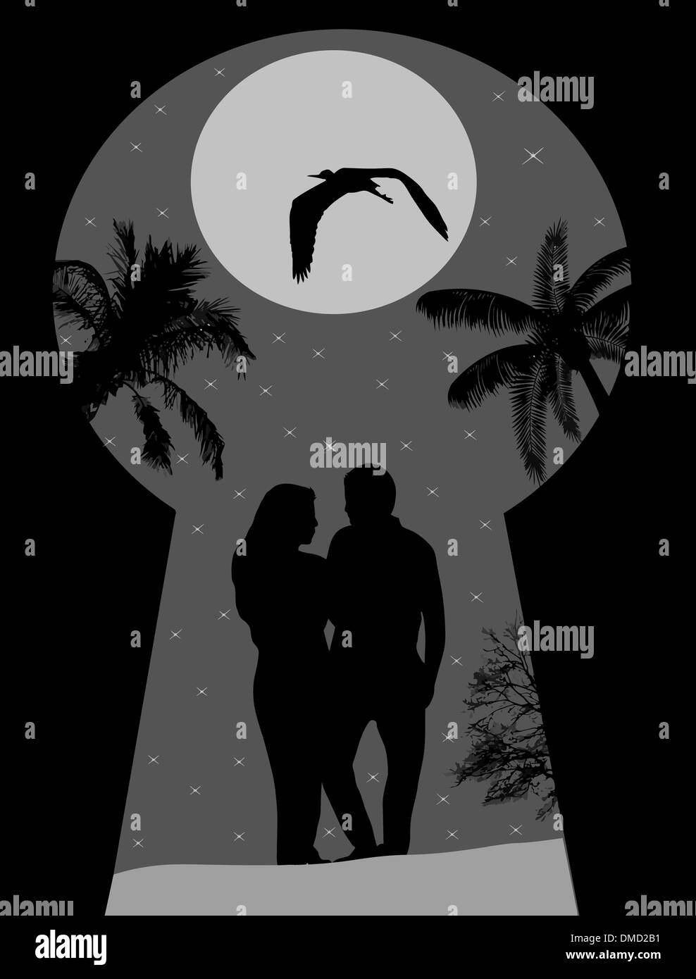 Door lock woman Stock Vector Images - Alamy