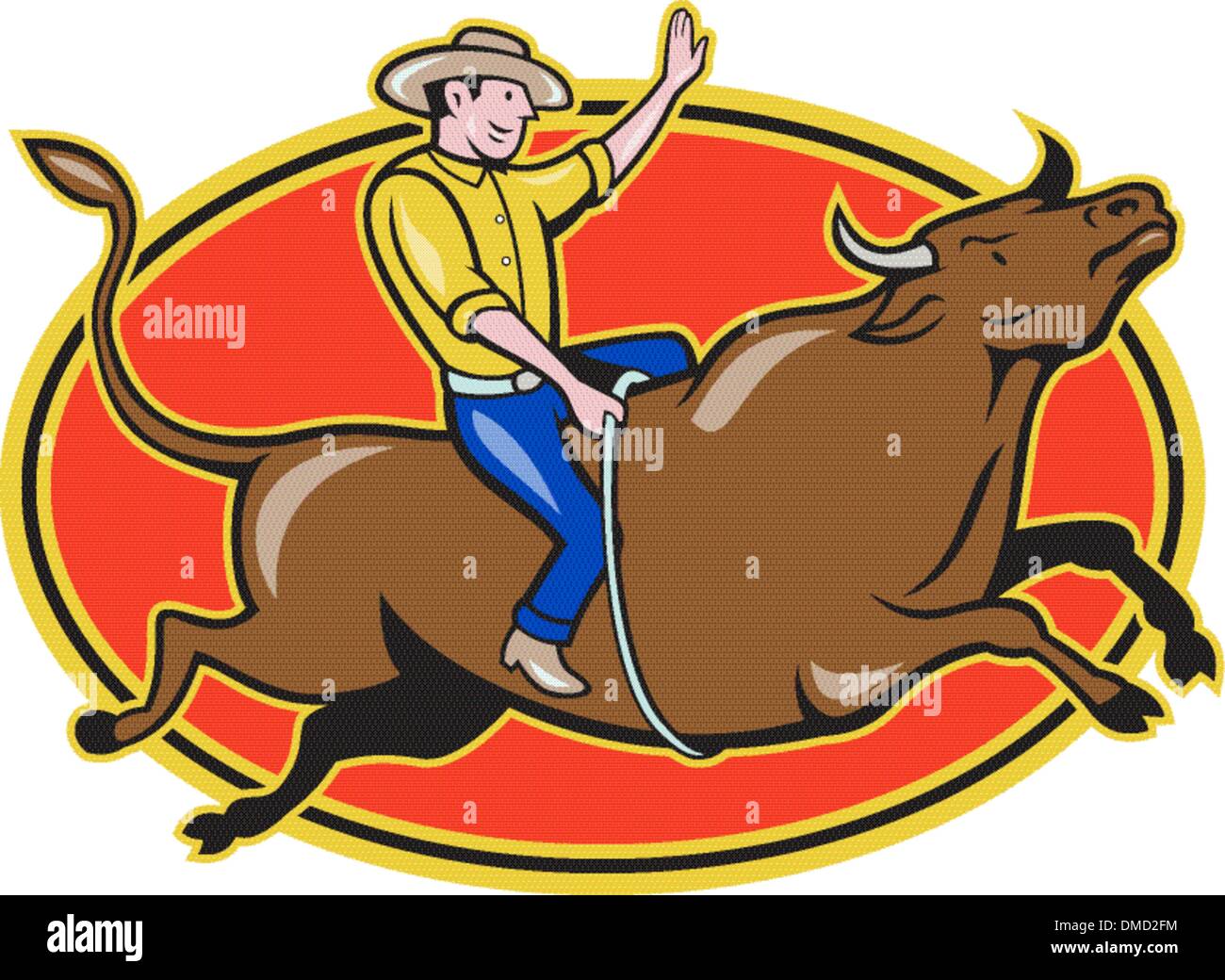 Bull riding vector hi-res stock photography and images - Alamy