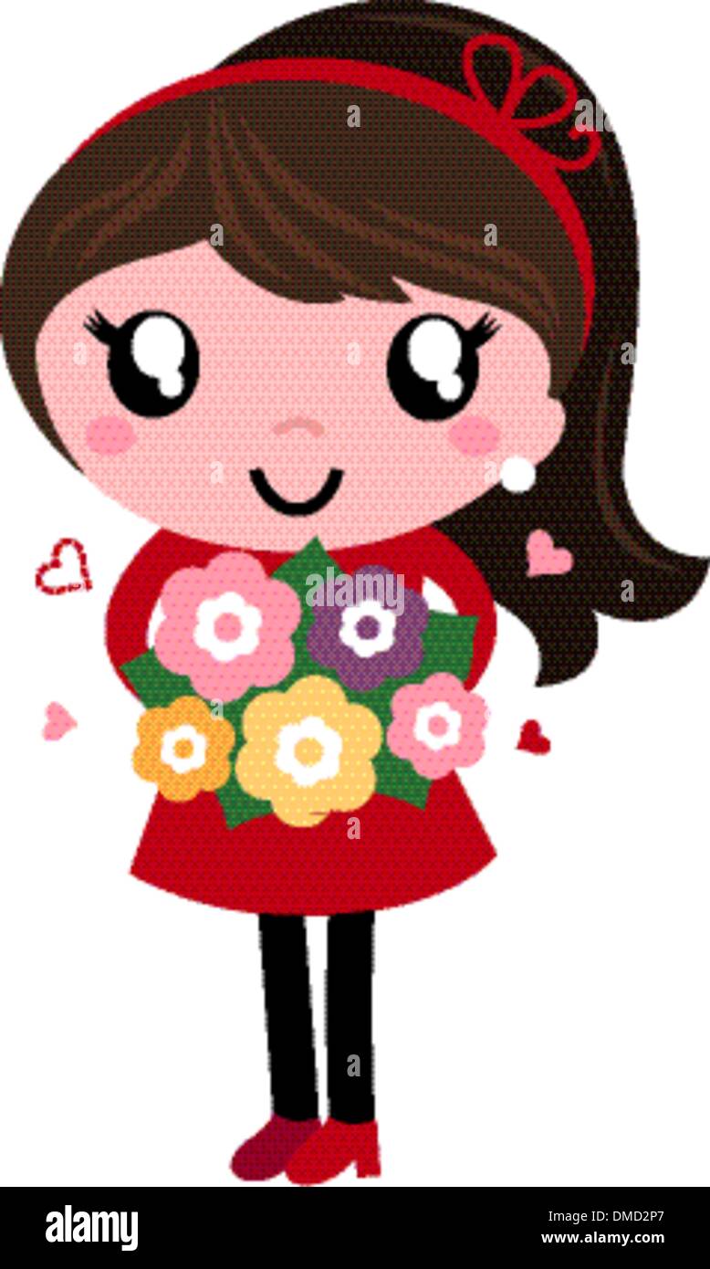 Retro clip art of valentines day Stock Vector Images - Alamy