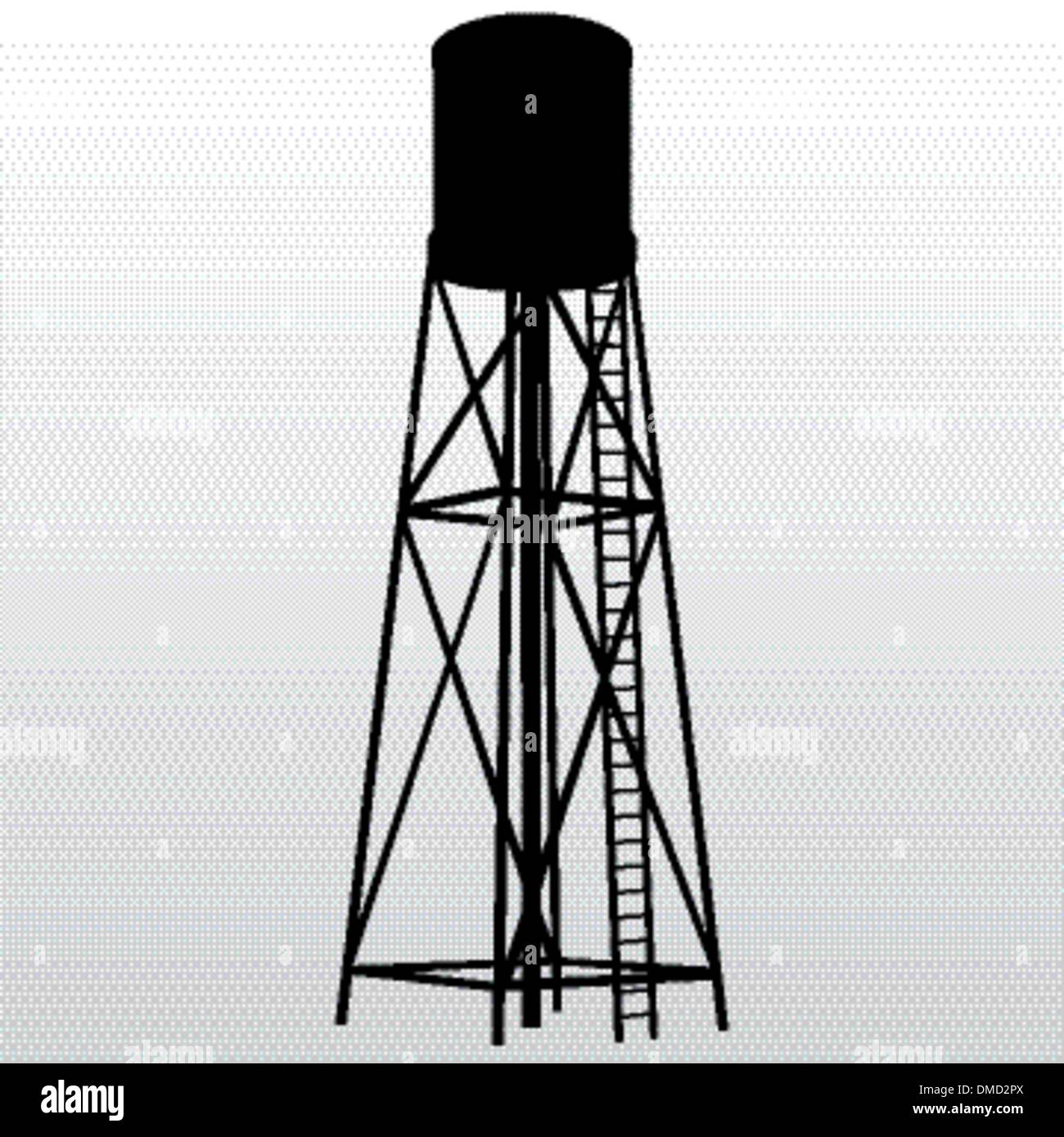 Water tower storage tank Stock Vector Images - Alamy