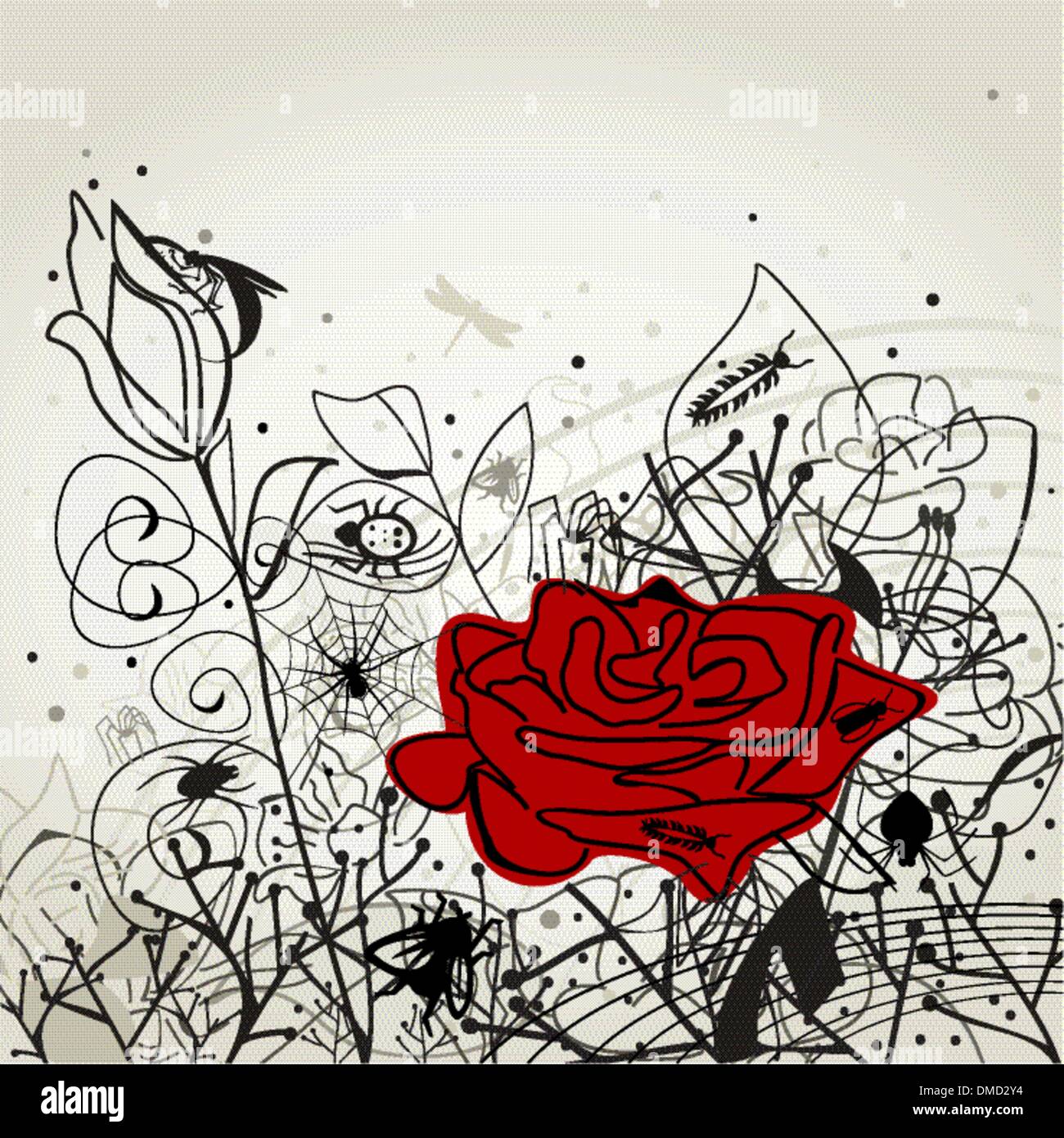 Insect a flower Stock Vector Image & Art - Alamy