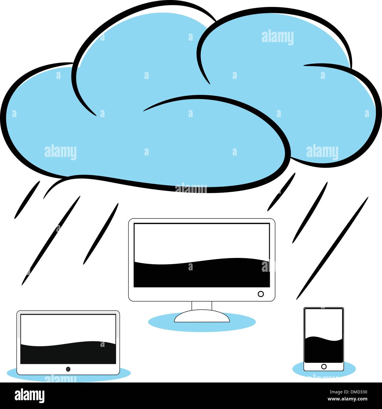 Cloud computer illustration Stock Vector Image & Art - Alamy