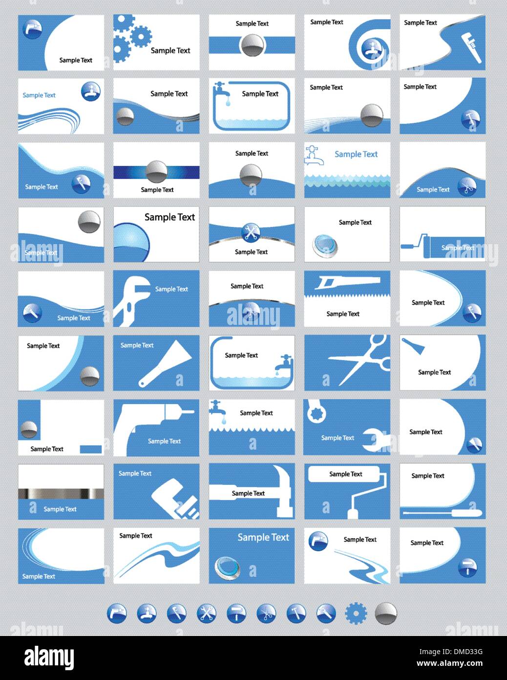 blue business cards Stock Vector Image & Art - Alamy