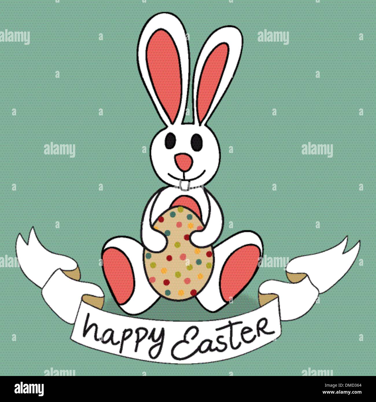 Easter bunny hand painted easter egg Stock Vector Images - Alamy