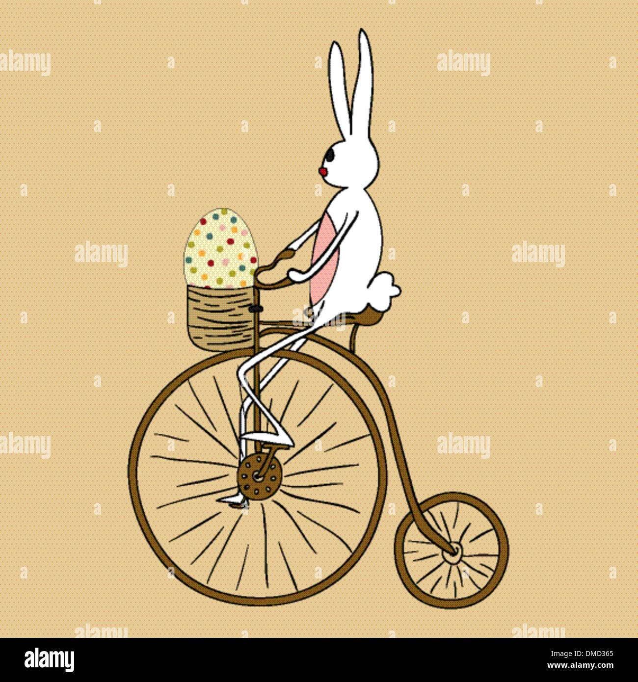 Easter bunny carrying basket Stock Vector Images - Alamy