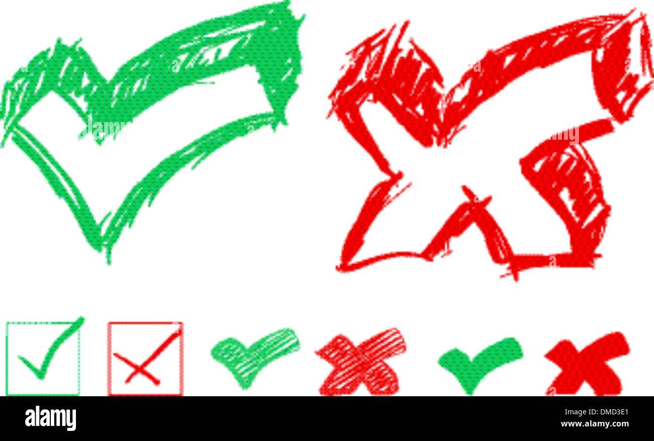 Check cross marks icon Stock Vector Images - Alamy