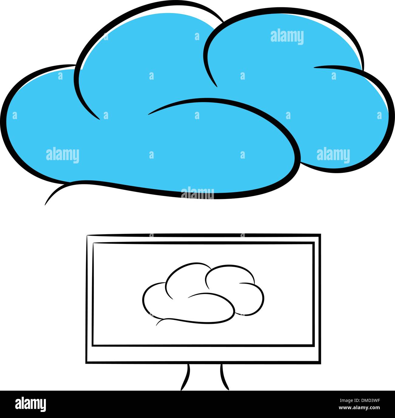 Cloud computer illustration Stock Vector Image & Art - Alamy