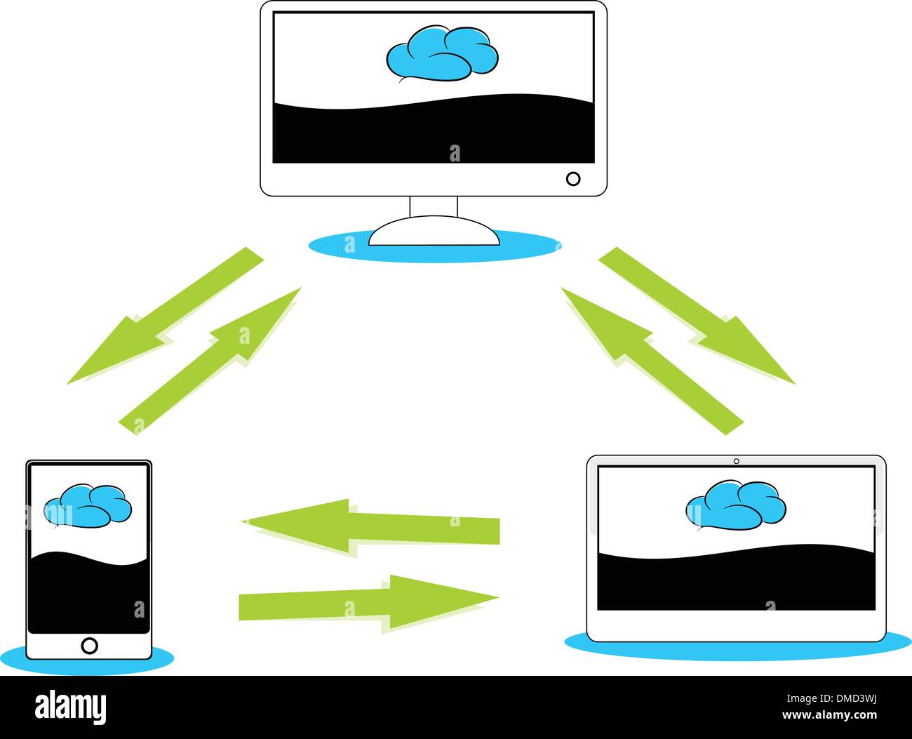 Cloud computer illustration Stock Vector Image & Art - Alamy