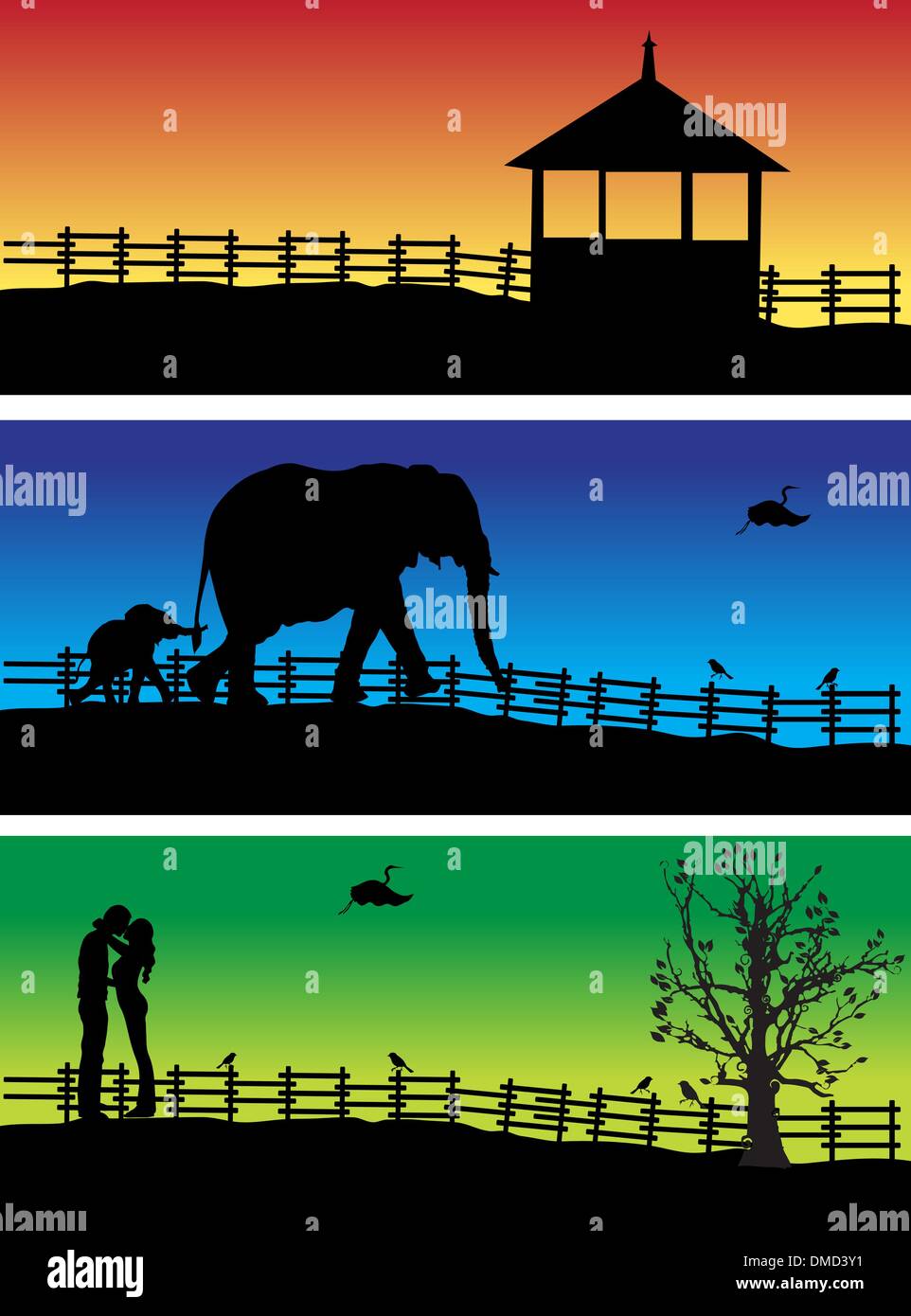 Scene animals people zoo Stock Vector Images - Alamy