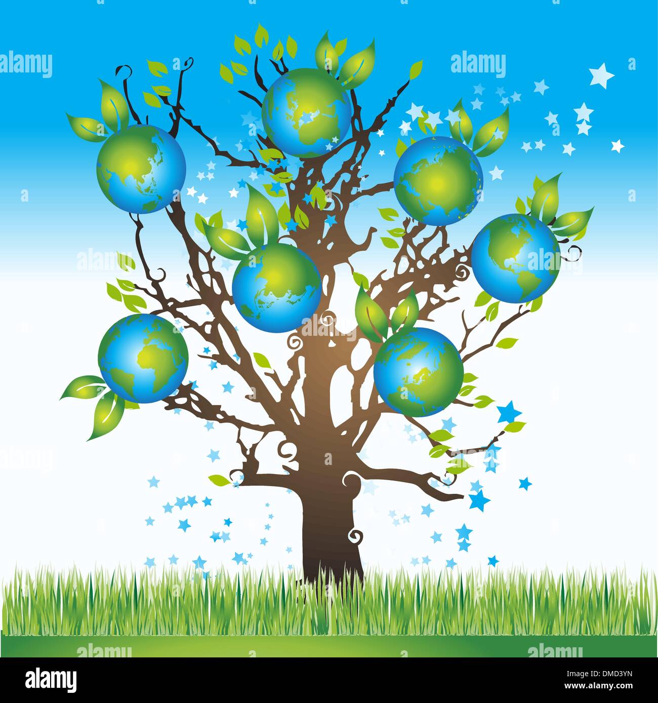 Spring star map Stock Vector Images - Alamy