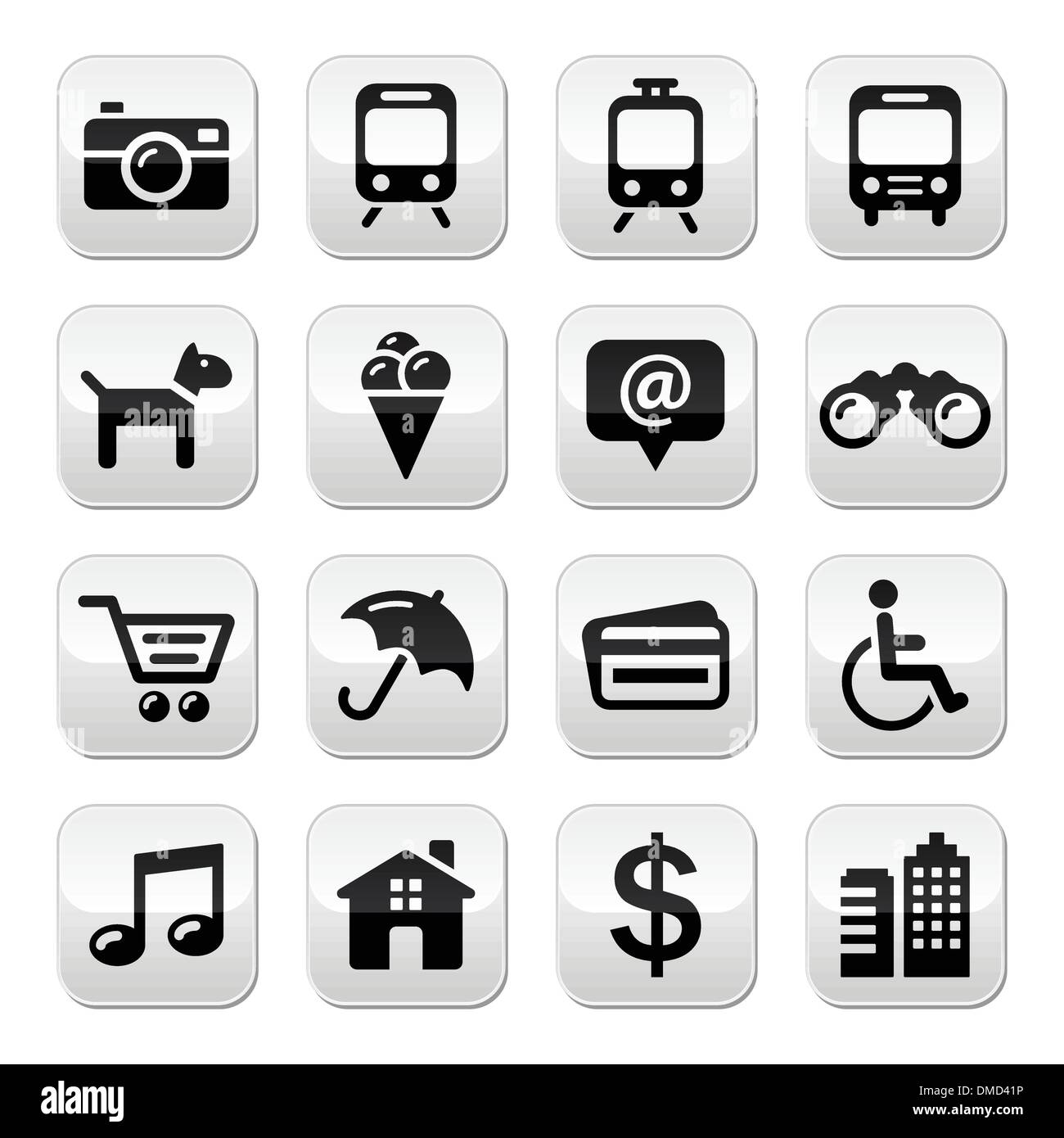 Travel tourism buttons set - vector Stock Vector Image & Art - Alamy