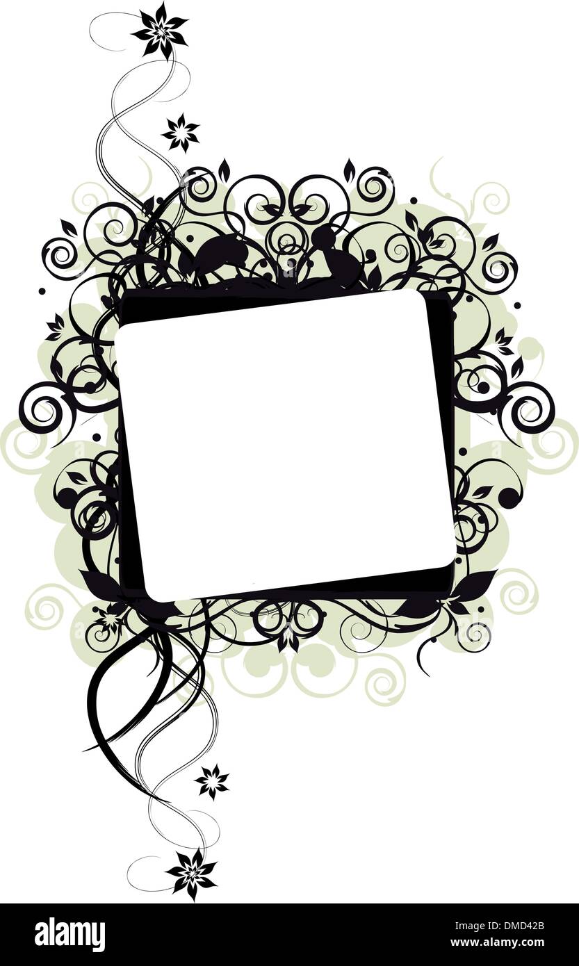 Floral frame with place for your text Stock Vector Image & Art - Alamy