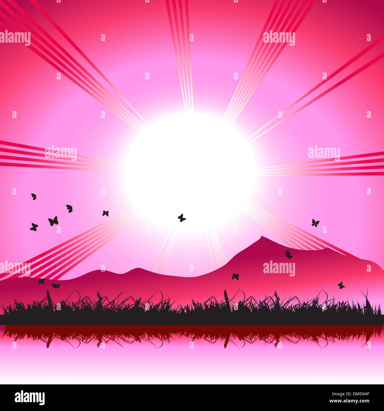 Nature landscape grass Stock Vector Images - Alamy