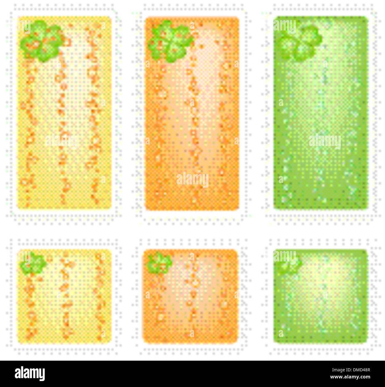 Illustration Set of Four Leaf Clovers Banner Stock Vector Image & Art ...