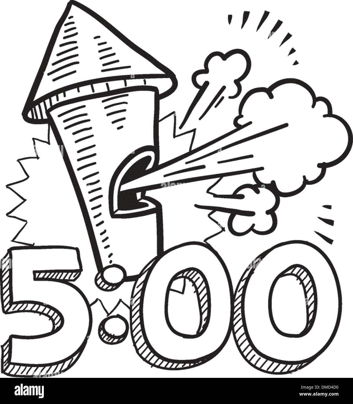 5 PM end of work sketch Stock Vector Image & Art - Alamy