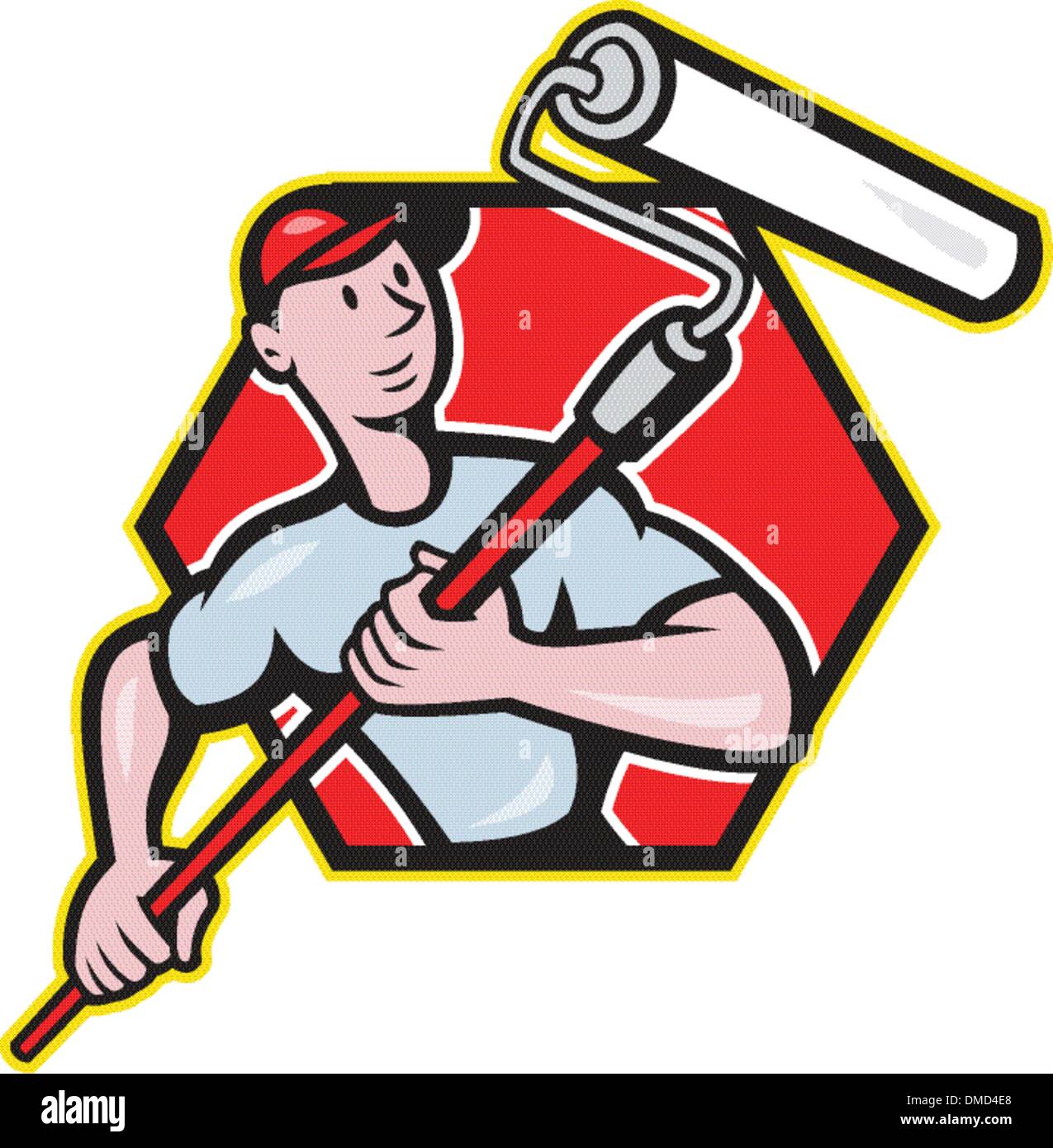 Tradesman painting Stock Vector Images - Alamy