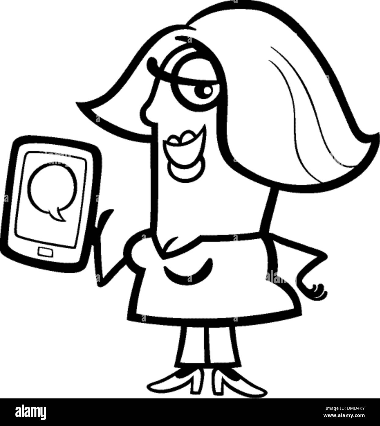 Girl and tablet Black and White Stock Photos & Images - Alamy