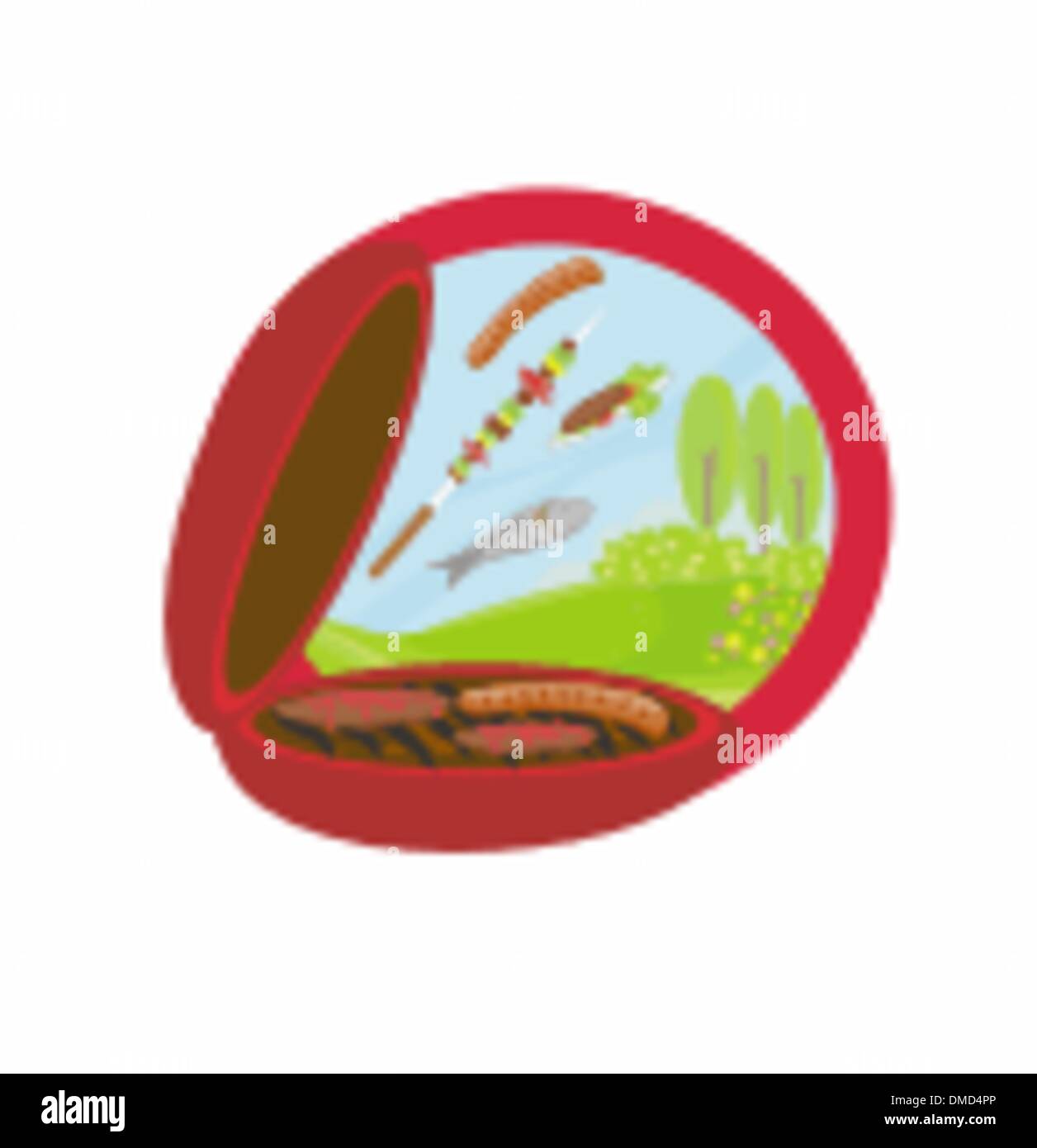 Illustration green chicken Cut Out Stock Images & Pictures - Alamy