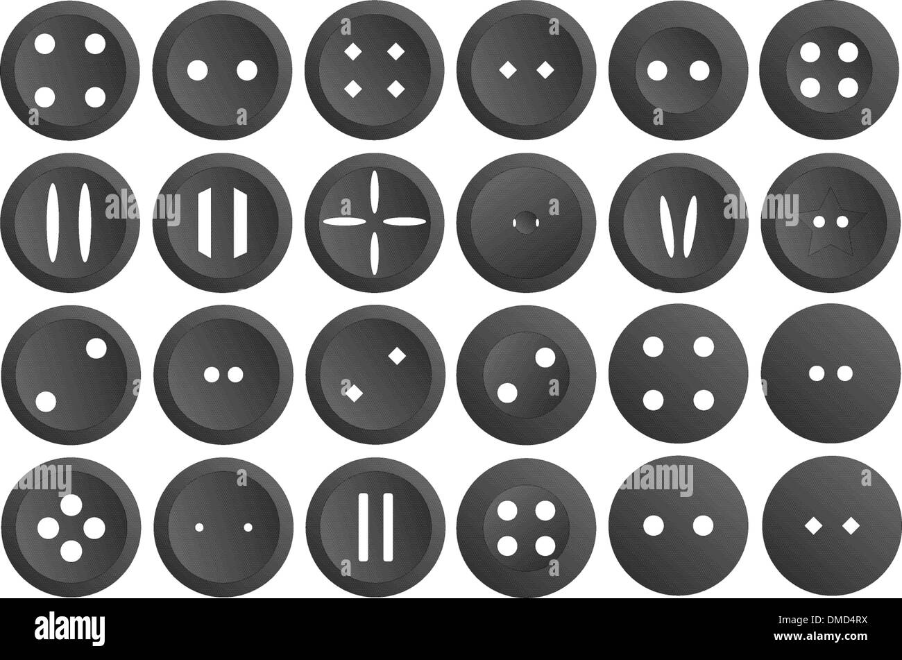 Black buttons on classic Cut Out Stock Images & Pictures - Alamy