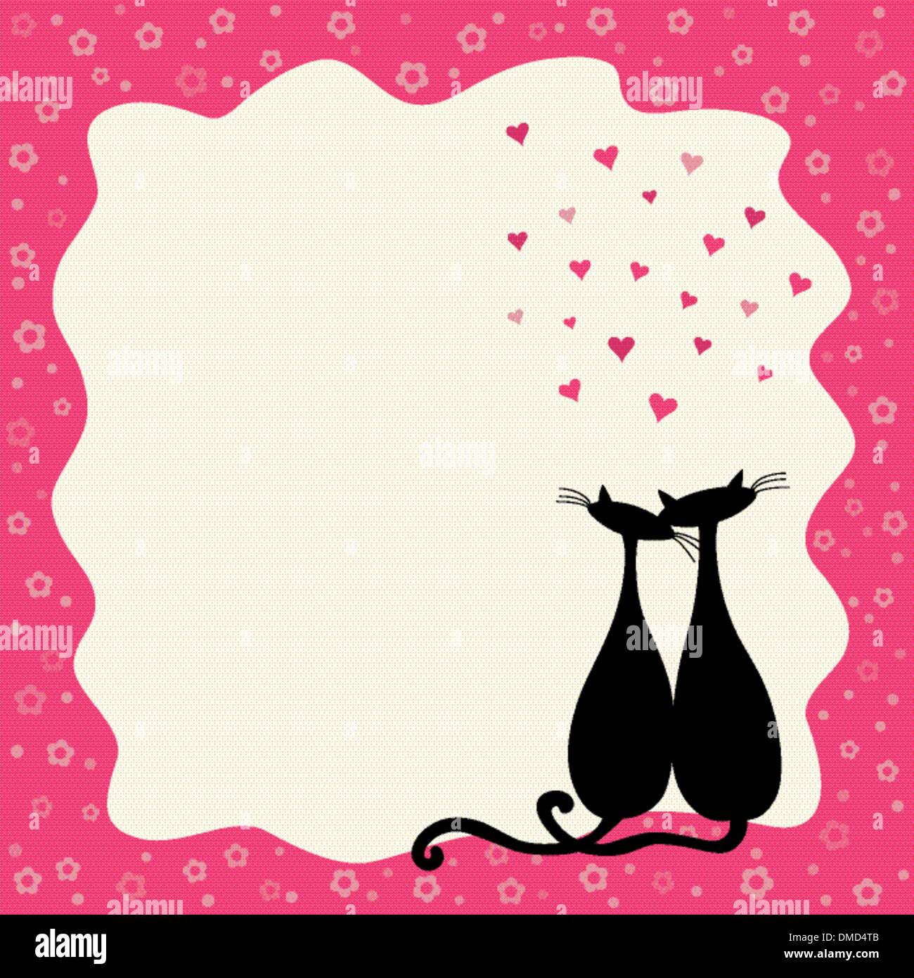 Funny cats in love Stock Vector Images - Alamy