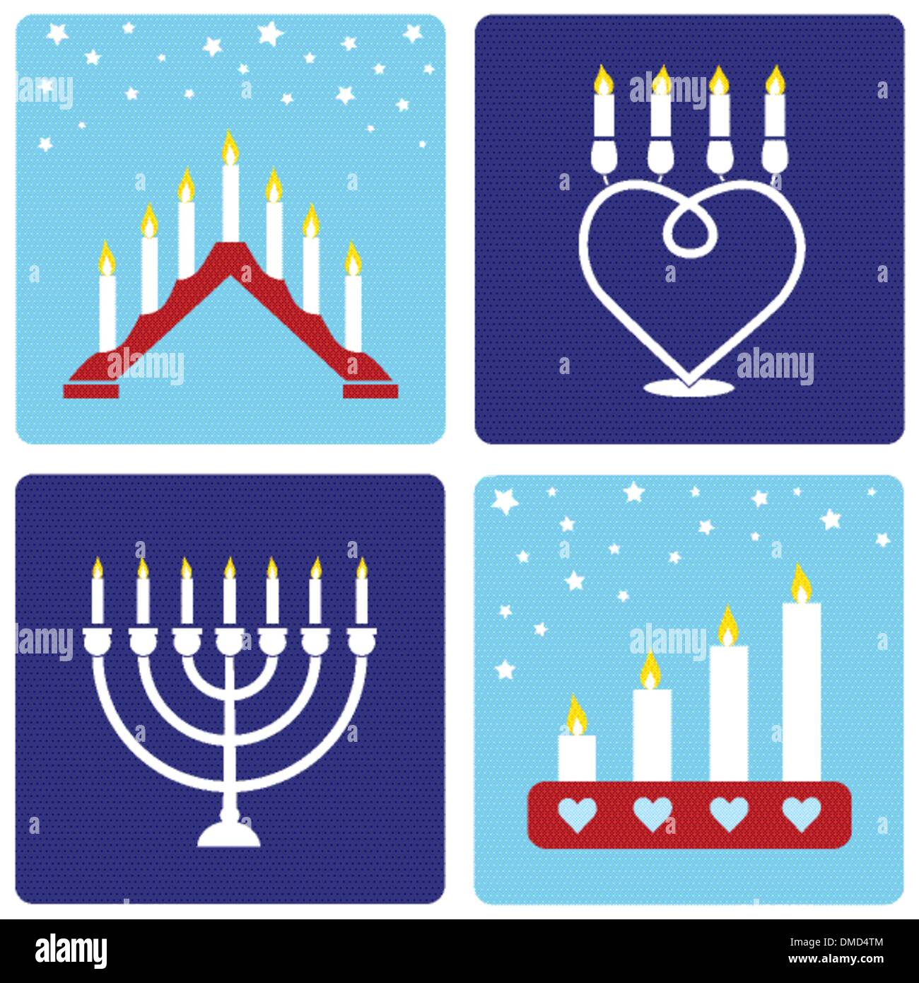 Swedish advent light decoration Stock Vector Images - Alamy