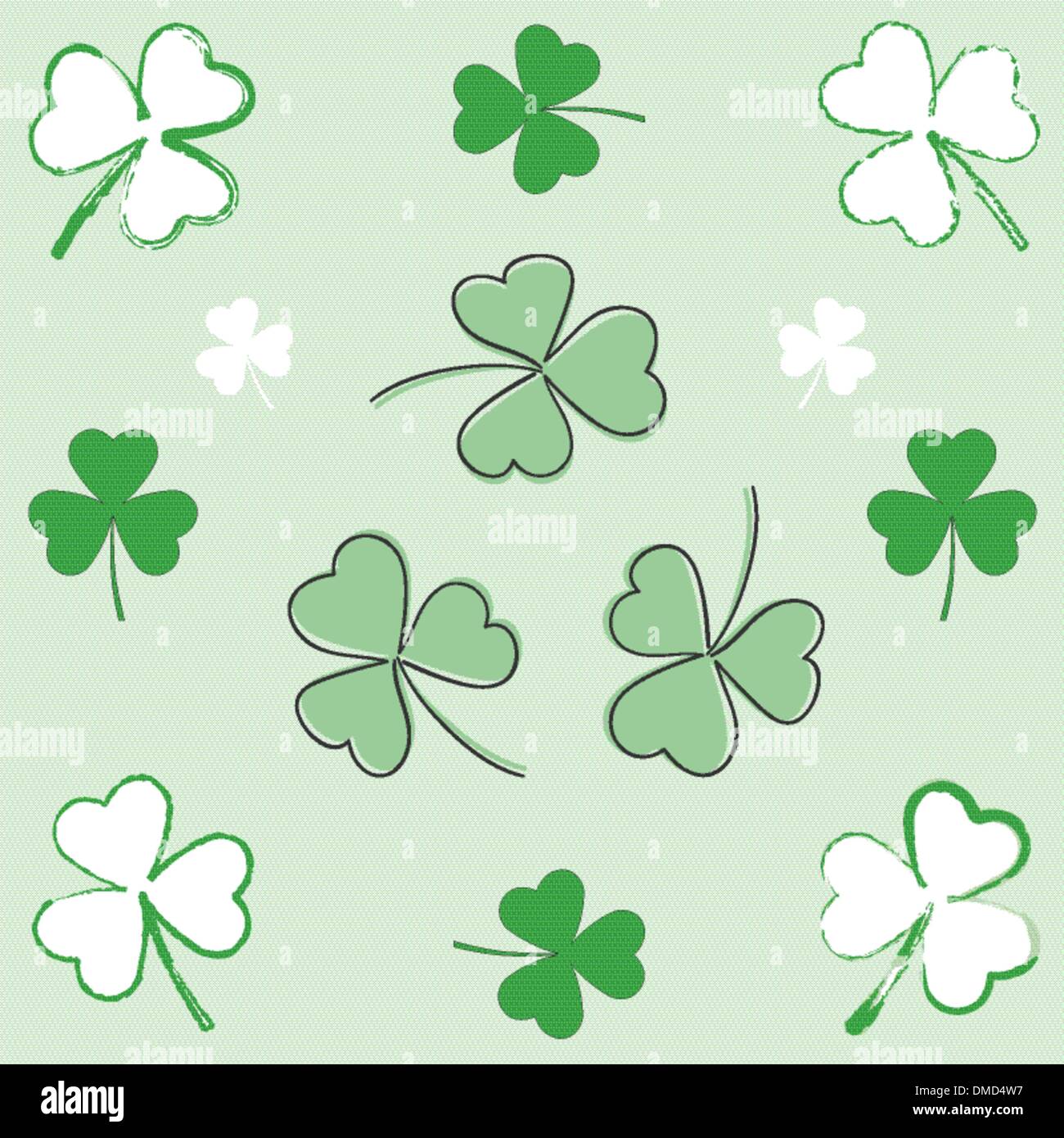 Leaf clover hand drawn Stock Vector Images - Alamy