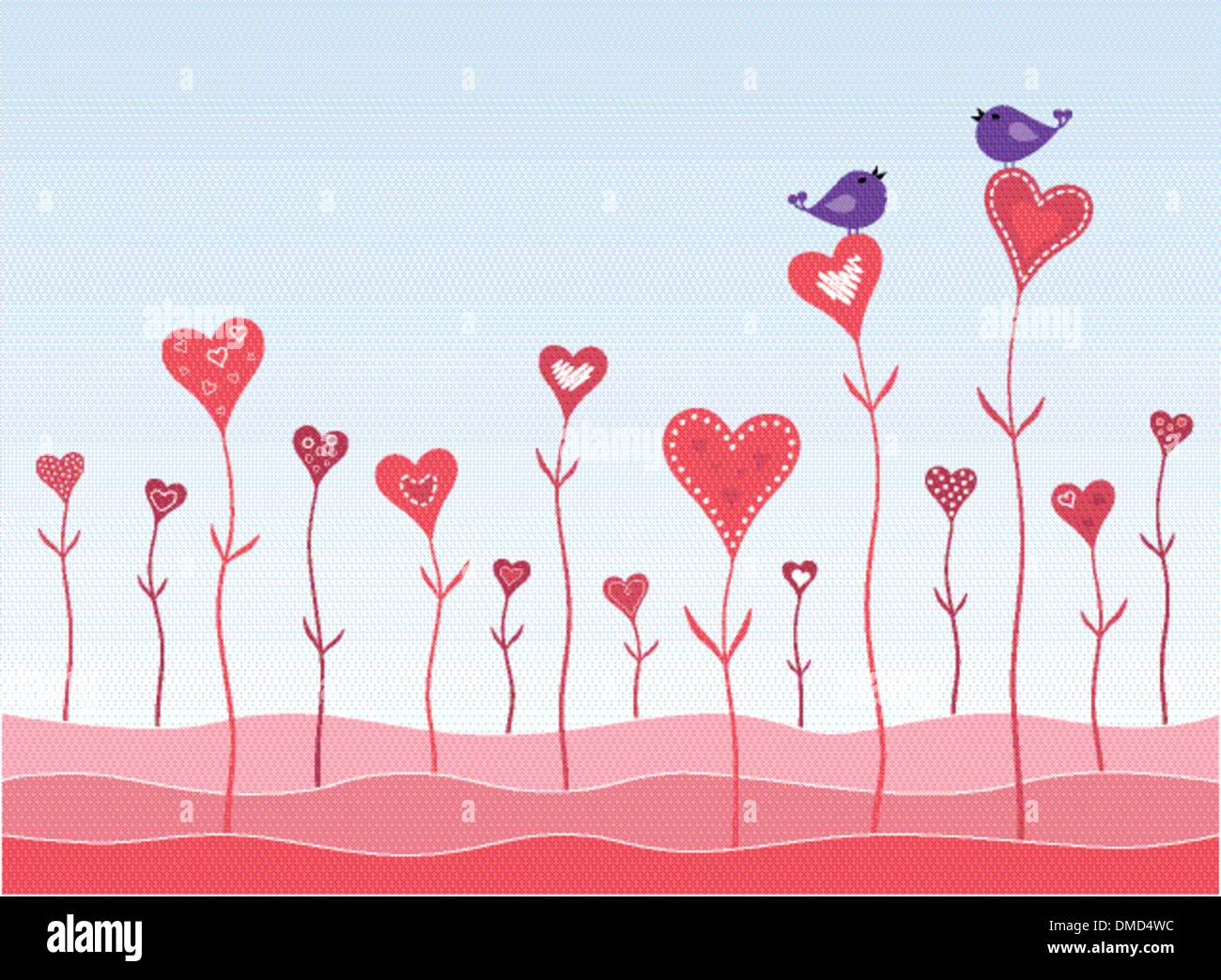 Birds garden drawing hi-res stock photography and images - Alamy