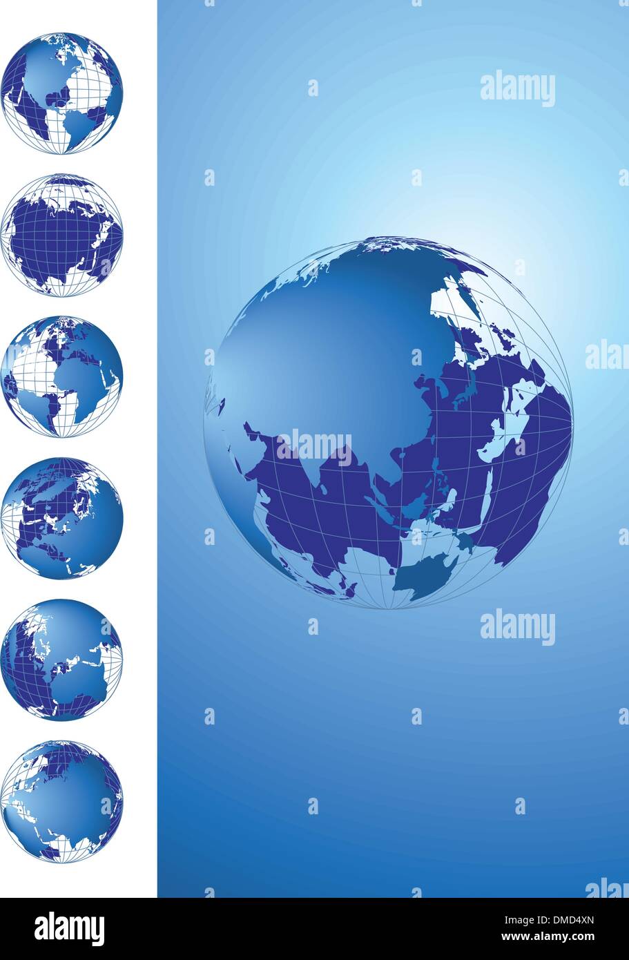 World map, 3D globe series Stock Vector Image & Art - Alamy