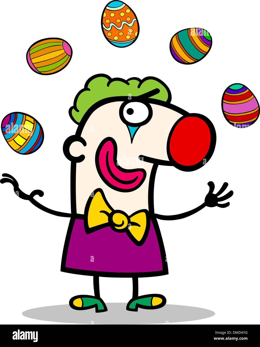 cartoon clown juggling easter eggs Stock Vector Image & Art - Alamy