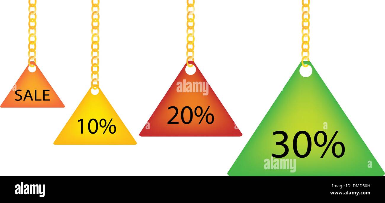 Promotion sell shop special golden chain hanging triangle illustrations ...