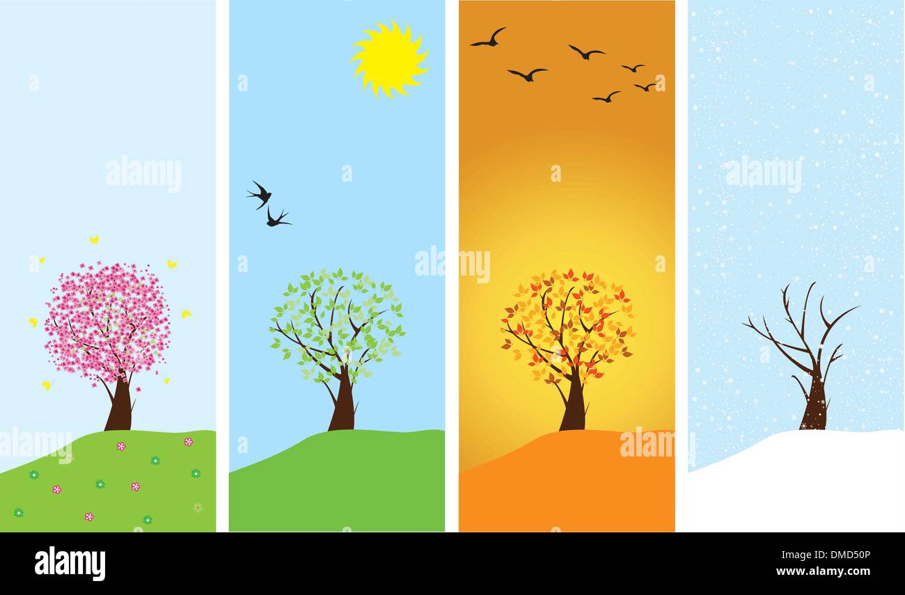 Seasons growth Stock Vector Images - Alamy